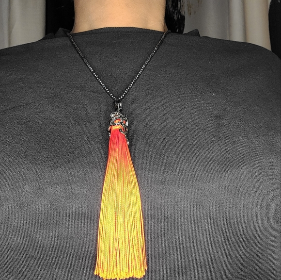 Jewelry | Red Silk Tassel Set | Poshmark